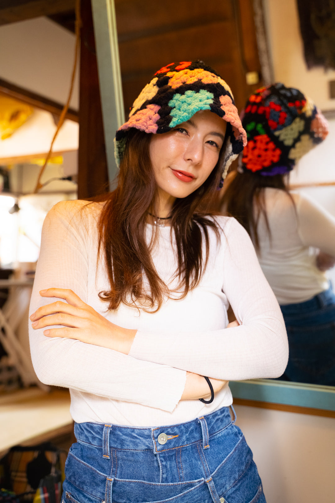 【REMAKEBYK×StyleReborn】Remake Crochet Hat – Style Reborn